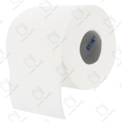 China 100% Virgin Wood Pulp Custom Tissue Paper Soft Absorbent and Durable 1-4 Ply 95mm Length Edge Embossed 12 Rolls/Carton for sale