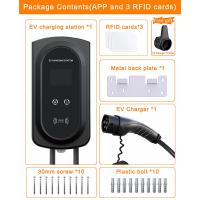 China 11kWh WIFI Level 2 EV Charger Station EVSE Wallbox 7KW 22KW For HYUNDAI KONA for sale
