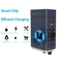 China Level 2 32A LED LCD AC EV Charger Station 7KW Single Phase GBT Connection for sale