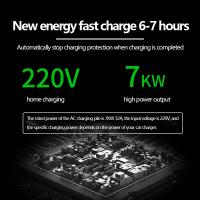 China Level 2 32A LED LCD AC EV Charger Station 7KW Single Phase GBT Connection for sale