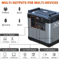 China USB Type C Portable Electric Power Station 1000W 2220Wh For Camping Fishing for sale