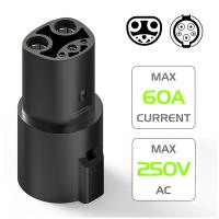China 80A Electric Vehicle Charge Adaptor EV Car Adapter J1772 to Type 1 EV Adapter for Tesla Charger Type1 To Tesla for sale