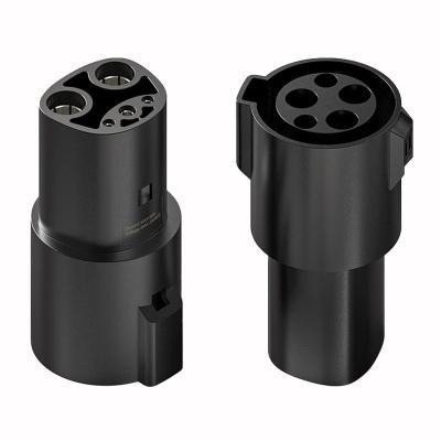China 80A Electric Vehicle Charge Adaptor EV Car Adapter J1772 to Type 1 EV Adapter for Tesla Charger Type1 To Tesla for sale