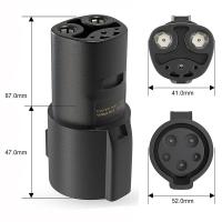 China 80A Electric Vehicle Charge Adaptor EV Car Adapter J1772 to Type 1 EV Adapter for Tesla Charger Type1 To Tesla for sale