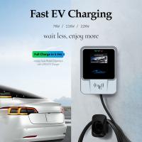 China 40A 48A 50A Wallbox EVSE SAE J1772 12KW US Electric Car Charger 9.6KW RFID 40 Amp EV Charger Level 2 50 Amp Chargepoint for sale