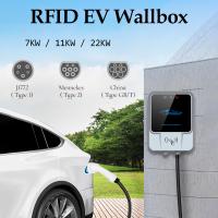 China 40A 48A 50A Wallbox EVSE SAE J1772 12KW US Electric Car Charger 9.6KW RFID 40 Amp EV Charger Level 2 50 Amp Chargepoint for sale
