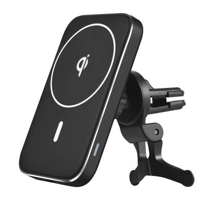 China Iphone 13 Wireless Magsafe Charger 15W/10W/7.5W Qi Car Mount Mobile Phone Holder Customized for sale