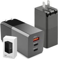 China GaN 3 Port USB C Charger 65W PD 3.0 Wall Charger Block Adapter Compatible With IPhone 12 for sale