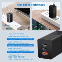 China GaN 3 Port USB C Charger 65W PD 3.0 Wall Charger Block Adapter Compatible With IPhone 12 for sale