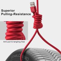 China Iphone 12 Charging Nylon Braided USB Cable 3 In 1 6ft Type C Charger Cord for sale