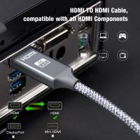 China 6.6 Ft 4K UHD HDMI Cables High Speed 18Gbps Ethernet 28AWG Braided HDMI Cord for sale