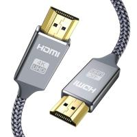 China 6.6 Ft 4K UHD HDMI Cables High Speed 18Gbps Ethernet 28AWG Braided HDMI Cord for sale