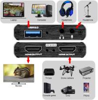 China Aluminum Shell HDMI Video Capture Device 3.5mm 4K 1080p 60fps Capture Card USB3.0 for sale
