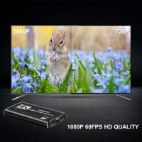 China Aluminum Shell HDMI Video Capture Device 3.5mm 4K 1080p 60fps Capture Card USB3.0 for sale