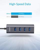 China 4Port Aluminum USB C Multiport Adapter For MacBook Pro FCC for sale