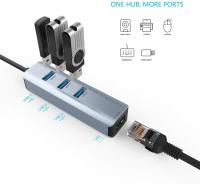 China 3.0 USB Ethernet Adapter 3Port USB RJ45 10 Gigabit Ethernet Adapter ROHS for sale