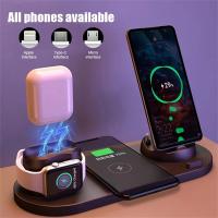 China 4 In 1 Wireless Charger Stations 10W Wireless Charging Stand   9V 1.1A for sale