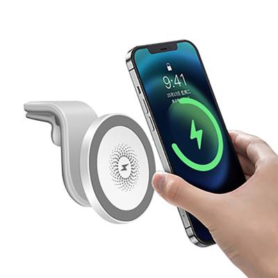 China ABS Silicone 15W Fast Wireless Charger Automatic Clamping Car Mount 150KHZ for sale