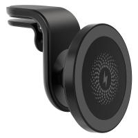 China ABS Silicone 15W Fast Wireless Charger Automatic Clamping Car Mount 150KHZ for sale