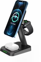 China Magsafe Wireless Charger Stations 3 In 1 Charging Stand 85% ABS PC for sale