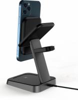 China Magsafe Wireless Charger Stations 3 In 1 Charging Stand 85% ABS PC for sale