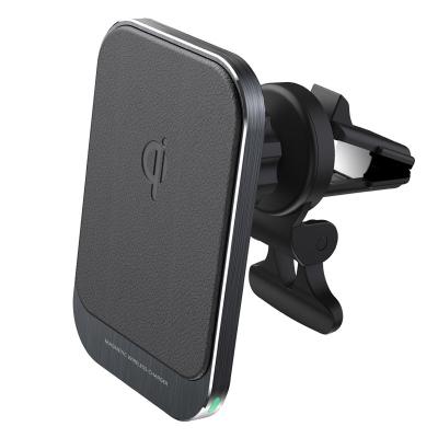 China 7.5W Qi Wireless Magsafe Charger 5V PU Leather For Iphone 12 Pro Max for sale