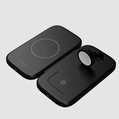 China 12V 2A Wireless Charger Stations Folding Magnetic Safe Dock for sale