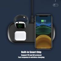 China 1.5A 12V 3 In 1 Qi Wireless Charging Station 15W For IWatch AirPods Pro for sale