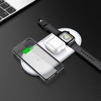 China Qi 15W 3 In 1 Wireless Charger Pad 2.0A For IPhone 11 12 Pro Max XS XR for sale