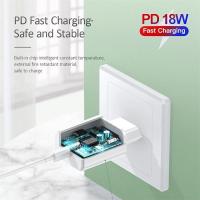 China 90% Travel USB Wall Chargers Adapter 12V , PD Type C 18W Charger for sale