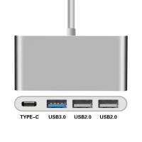 China TPE 4 In 1 USB C HUBs Docking Station 5Gbps USB 3.0 USB 2.0 Fast Charging Adapter 45g for sale