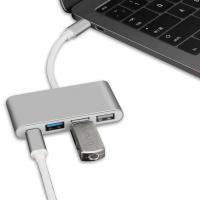 China TPE 4 In 1 USB C HUBs Docking Station 5Gbps USB 3.0 USB 2.0 Fast Charging Adapter 45g for sale