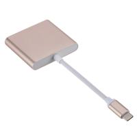 China 24AWG 3 In 1 USB C HUBs 1080P USB To HDMI Adapter 4k Cable 20cm 10Gbps for sale
