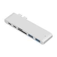 China Aluminum USB 3.1 Type C Hub Adapter 4K Thunderbolt 3 USB C Hub With TF SD Reader Slot PD for sale