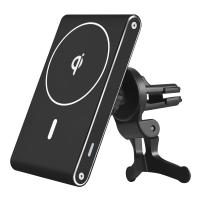 China Aluminum Wireless Magsafe Charger 9V 2A Air Vent Holder For Iphone 13 for sale
