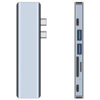 China 640MB/S 7 In 1 USB C Hub Thunderbolt 3 To Hdmi 4k 60hz TF SD Card Reader for sale