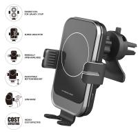 China Samsung Z Flip Qi Wireless Car Charger 15W Two Coils With Dashboard Bracket for sale