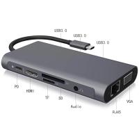 China 87W 10 In 1 USB C Hub HDMI Adapter Multif Docking Station 1000Mbps for sale