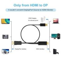 China Braid 4K UHD HDMI Cables To Displayport Converter For PS4 Apple TV PC for sale