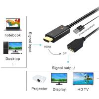 China Braid 4K UHD HDMI Cables To Displayport Converter For PS4 Apple TV PC for sale