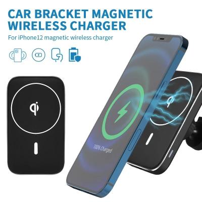 China Magnetic Qi Wireless Magsafe Charger Charging Pad Car Mount 10W for sale