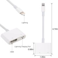 China 5V Lightning To HDMI Converter Adapter 1080P Digital AV Adapter TPE for sale