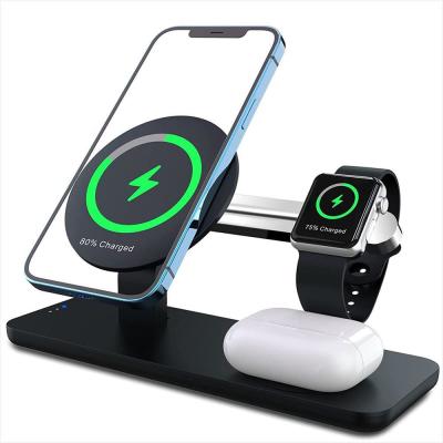 China 5W 3 In 1 Magsafe Wireless Charger Station 5V 1A For IPhone 12 AirPods for sale