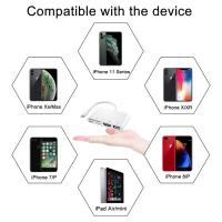 China 1080P Lightning To HDMI Cable USB SD TF Card Reader Digital AV TV OTG Adapter Hub for sale