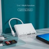China 1080P Lightning To HDMI Cable USB SD TF Card Reader Digital AV TV OTG Adapter Hub for sale