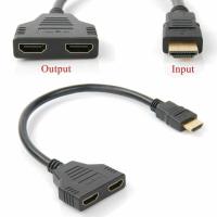 China PVC HDMI Splitter 1 In 2 Out Splitter 2 Port Video Adapter Converter For PS4 HDTV for sale