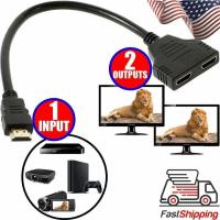 China PVC HDMI Splitter 1 In 2 Out Splitter 2 Port Video Adapter Converter For PS4 HDTV for sale