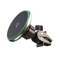 China Rotation Magnetic Car Mount Phone Holder Wireless Charging Cradle 9V 1.12A for sale
