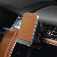 China Adjustable Wireless Magsafe Charger Car Air Vent Holder 9V 1.67A for sale