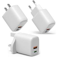 China 20W USB C Charger QC 3.0 2 Port LED Wall Adapter For IPhone 12 11 AirPods for sale